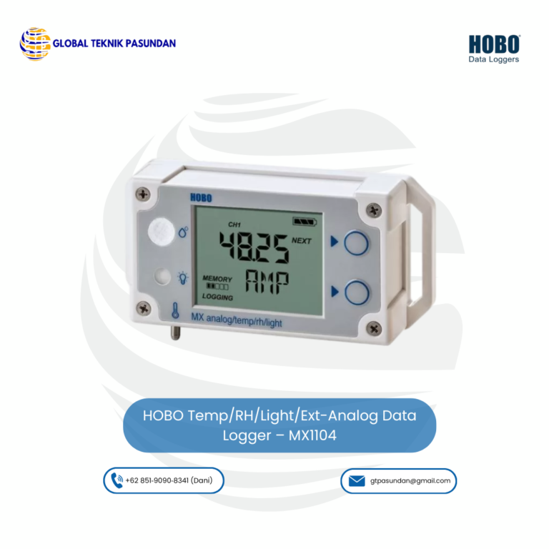 HOBO Temp/RH/Light/Ext-Analog Data Logger - MX1104 – Global Teknik Pasundan